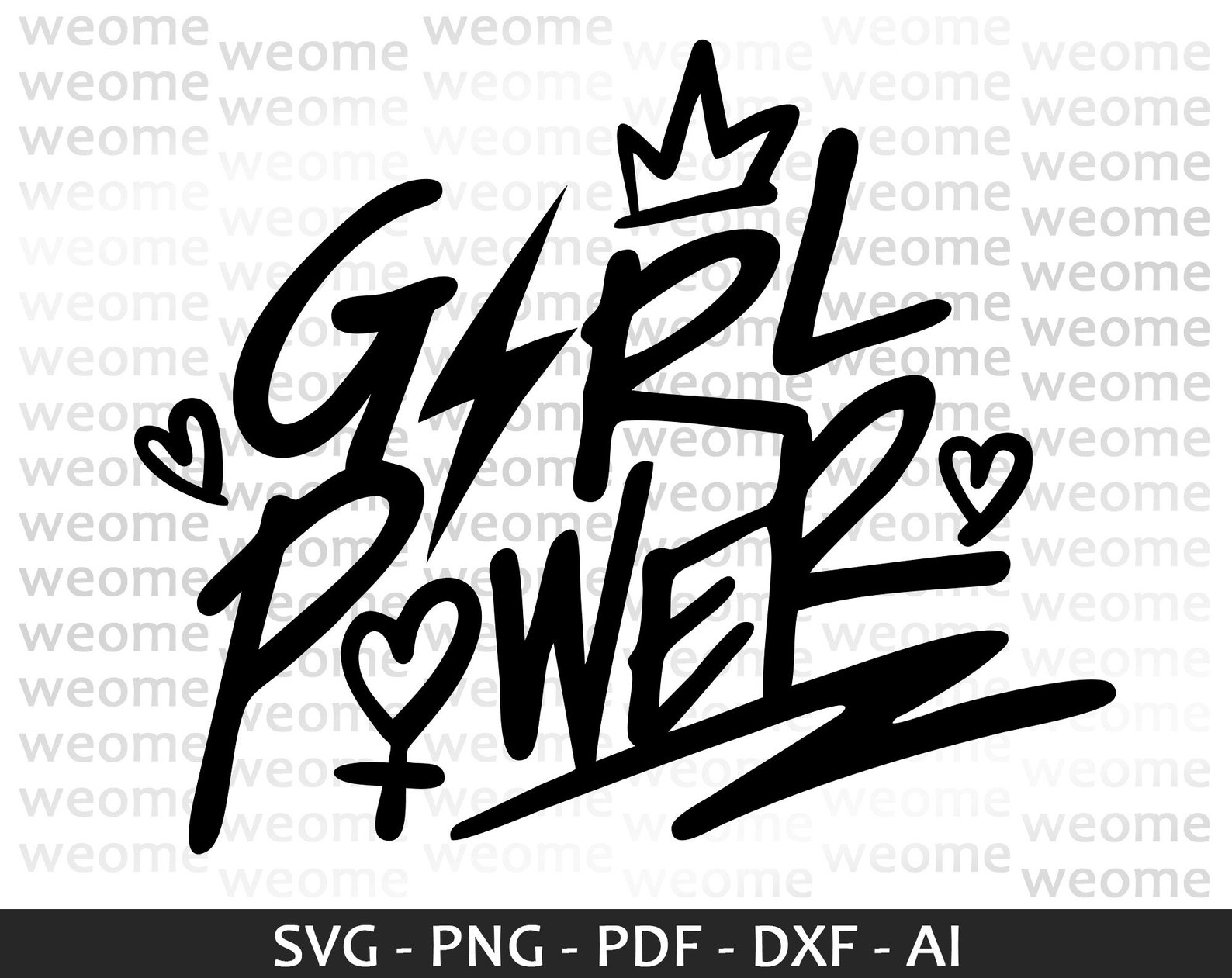 Girl Power Svg Download File for Cricut, Laser Cut and Print ...