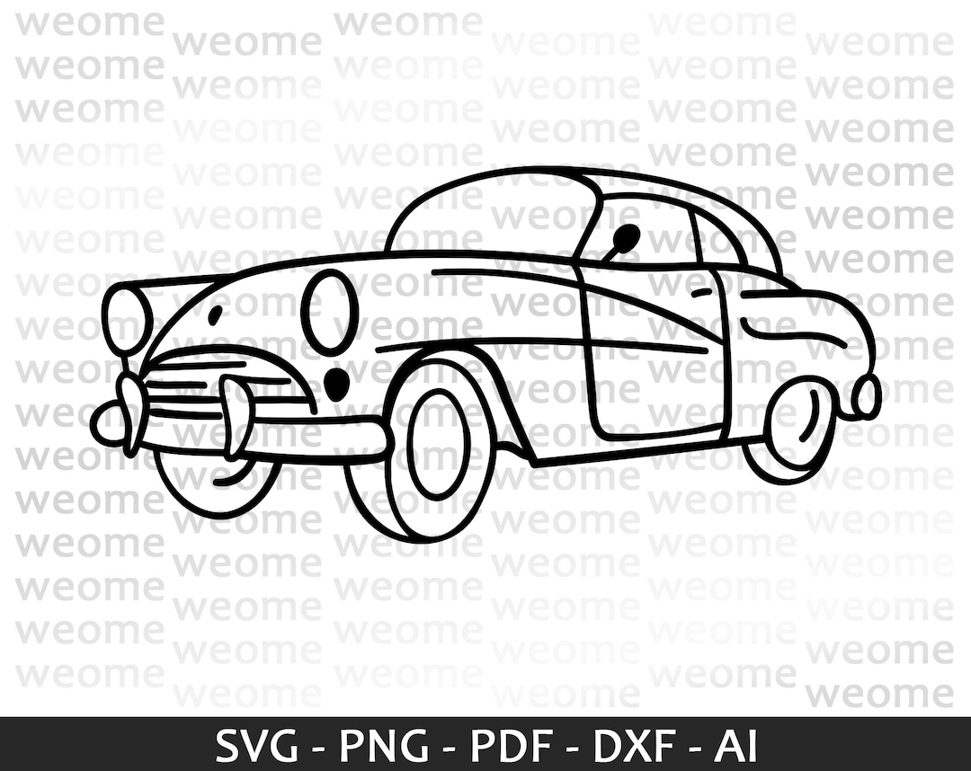 Classic Car Svg Download File for Cricut, Laser Cut and Print ...