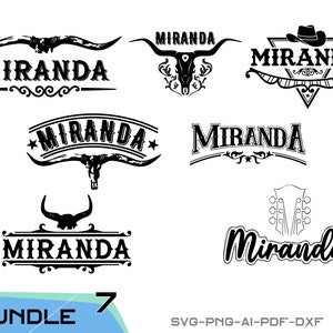 Miranda Bundle Svg Download File for Cricut, Laser Cut and Print ...