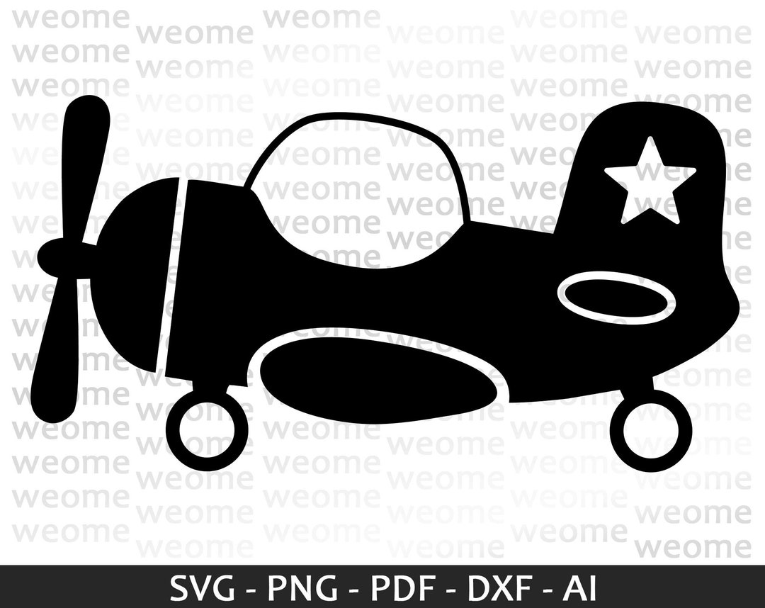 Airplane Svg Download File for Cricut, Laser Cut and Print, Commercial ...