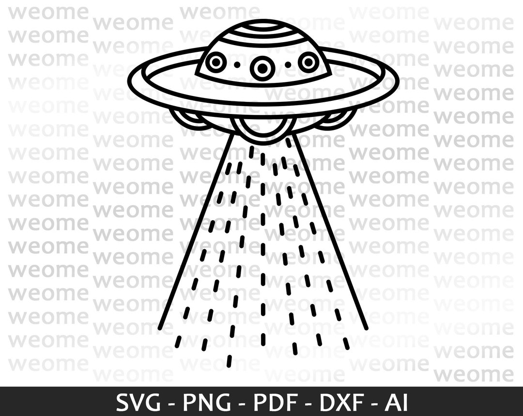 Ufo Alien Svg Download File for Cricut, Laser Cut and Print, Commercial ...