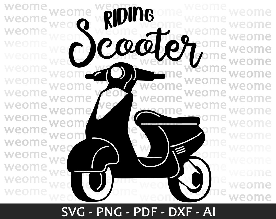 Vespa Scooter Svg Download File for Cricut, Laser Cut and Print ...