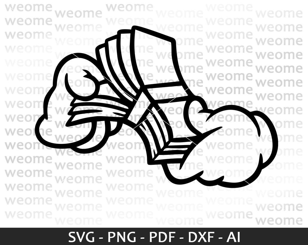 Banknote Svg Download File for Cricut, Laser Cut and Print, Commercial ...
