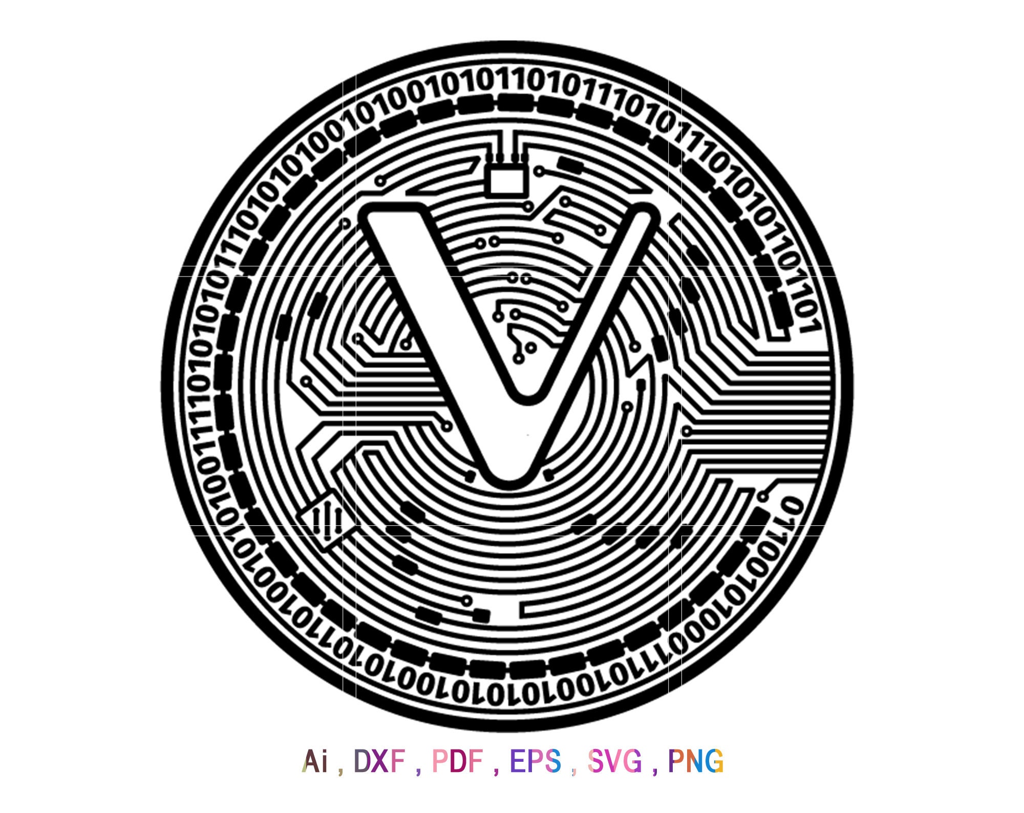 Vchain Coin Svg Download File for Cricut, Laser Cut and Print ...