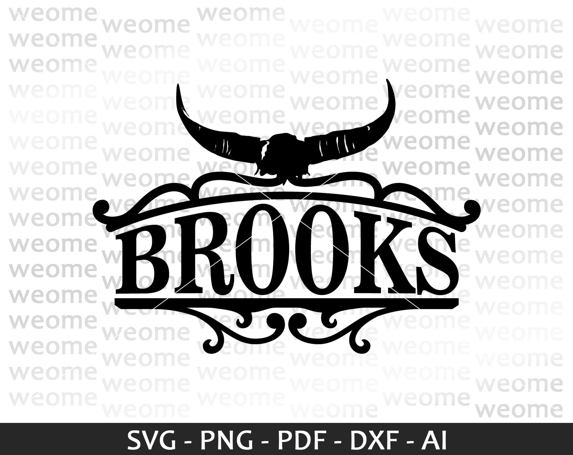 Brooks Svg Download File for Cricut, Laser Cut and Print, Commercial ...