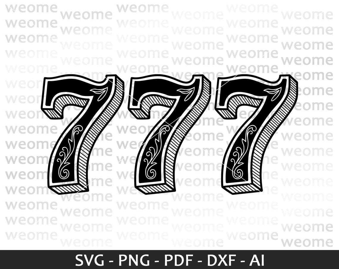 777 Svg Download File for Cricut, Laser Cut and Print, Commercial Use ...