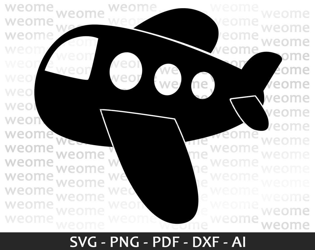 Airplane Svg Download File for Cricut, Laser Cut and Print, Commercial ...