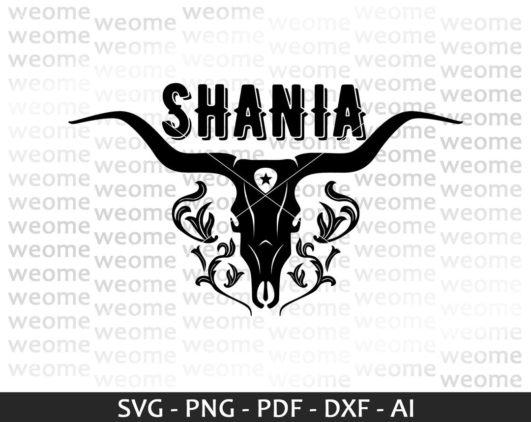 Shania Svg Download File for Cricut, Laser Cut and Print, Commercial ...