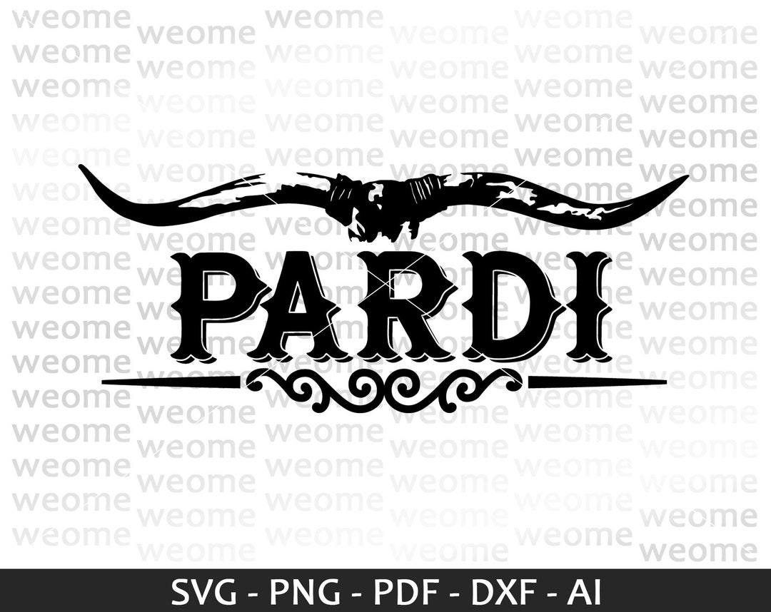 Pardi Svg Download File for Cricut, Laser Cut and Print, Commercial Use ...