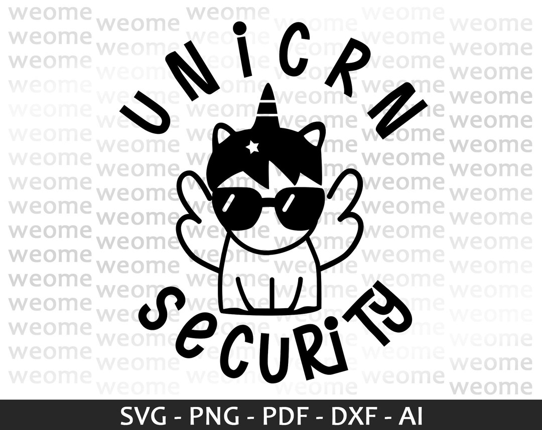 Unicorn Security Svg Download File for Cricut Laser Cut and - Etsy