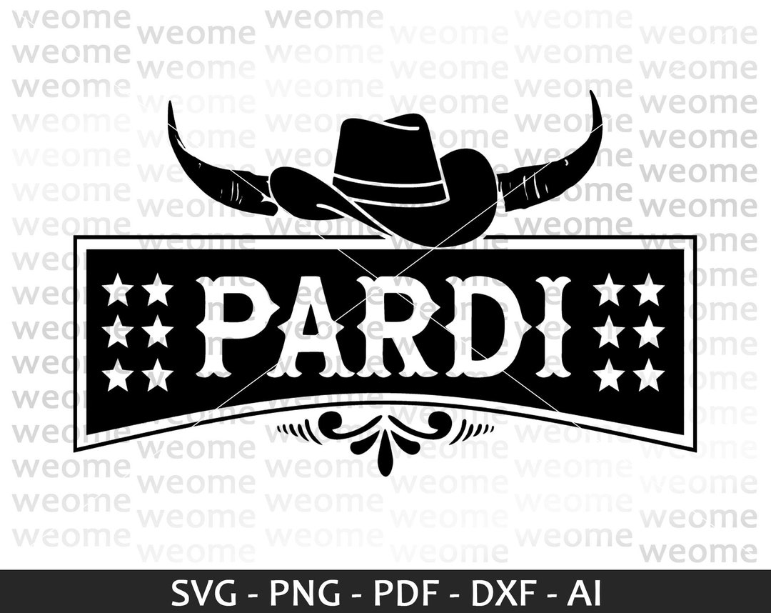 Pardi Svg Download File for Cricut, Laser Cut and Print, Commercial Use ...