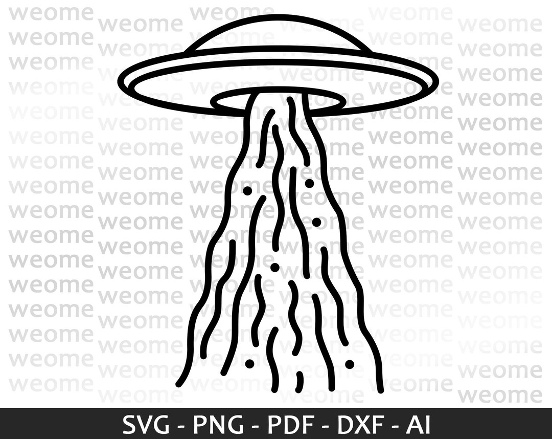 Ufo Alien Svg Download File for Cricut, Laser Cut and Print, Commercial ...