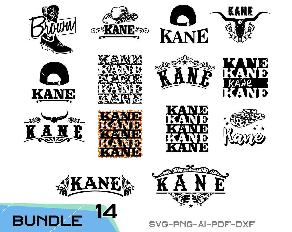 Kane Bundle Svg Download File for Cricut, Laser Cut and Print ...