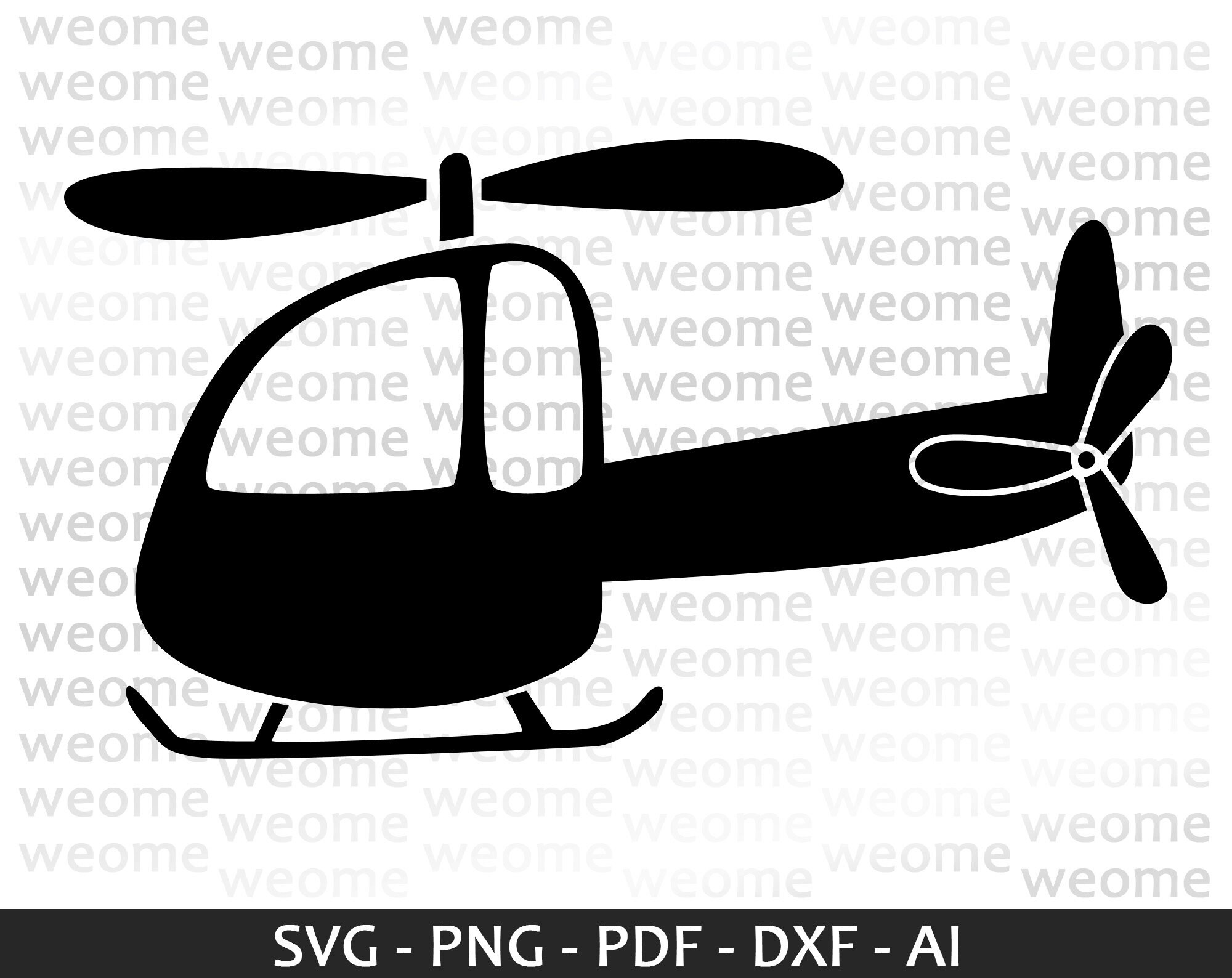 Helicopter Svg Download File for Cricut, Laser Cut and Print ...