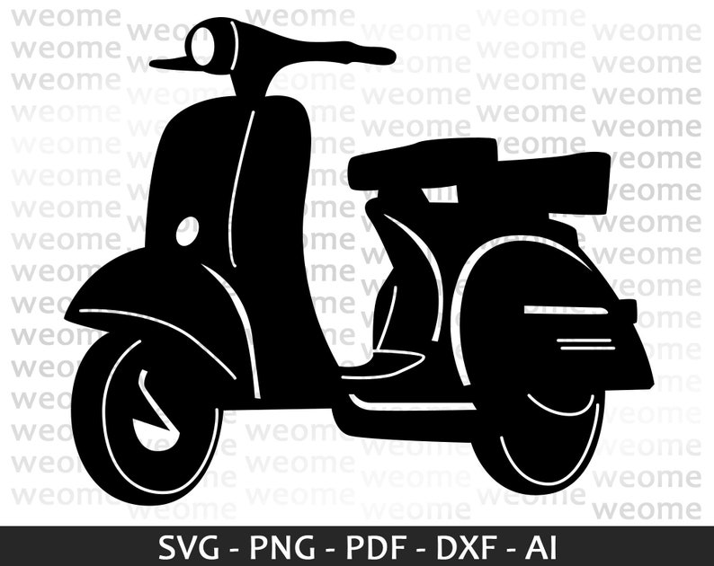 Vespa Scooter Svg Download File for Cricut, Laser Cut and Print ...