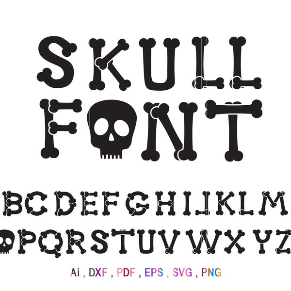 Alphabet Skull - Etsy