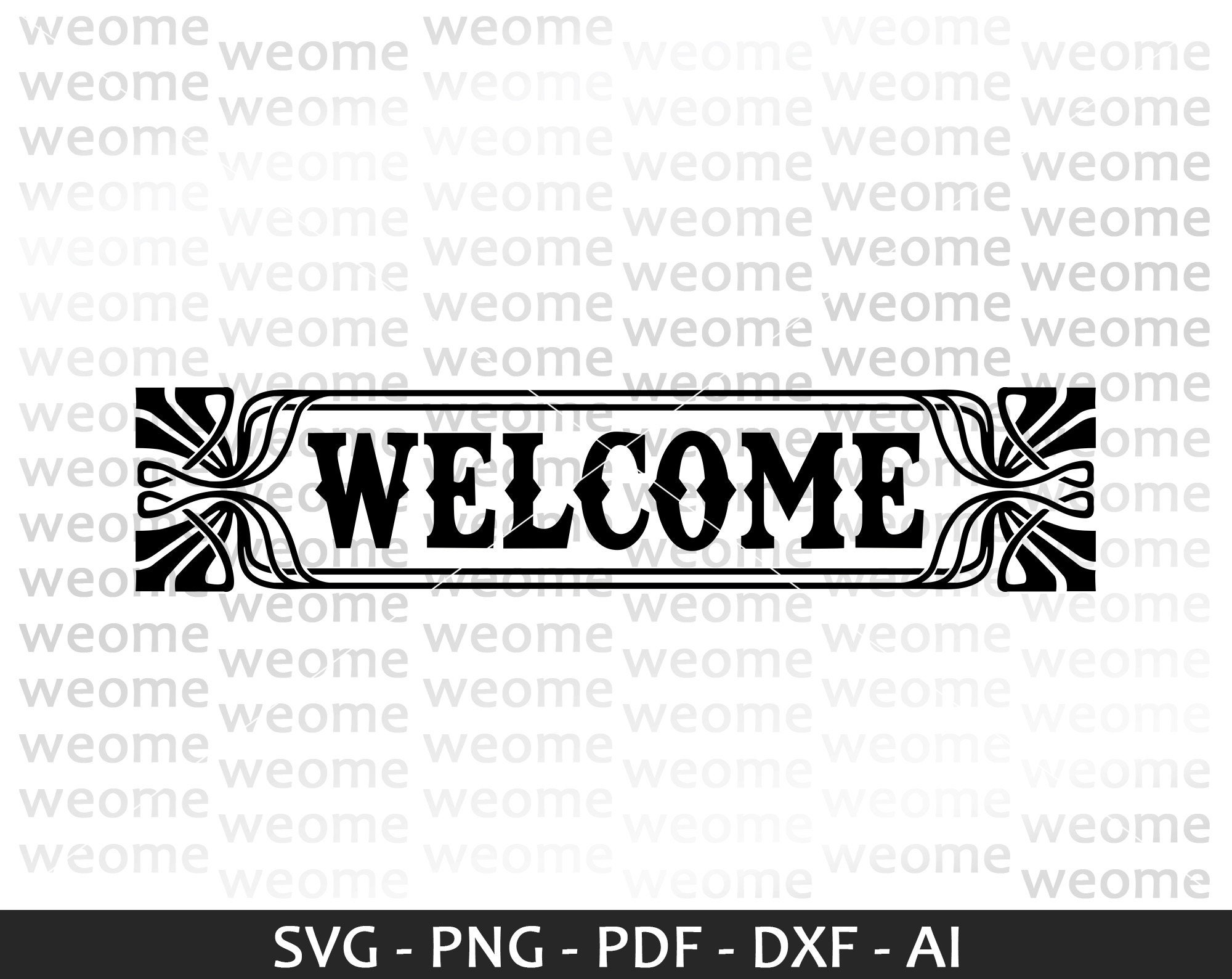 Welcome Svg Download File for Cricut, Laser Cut and Print, Commercial ...
