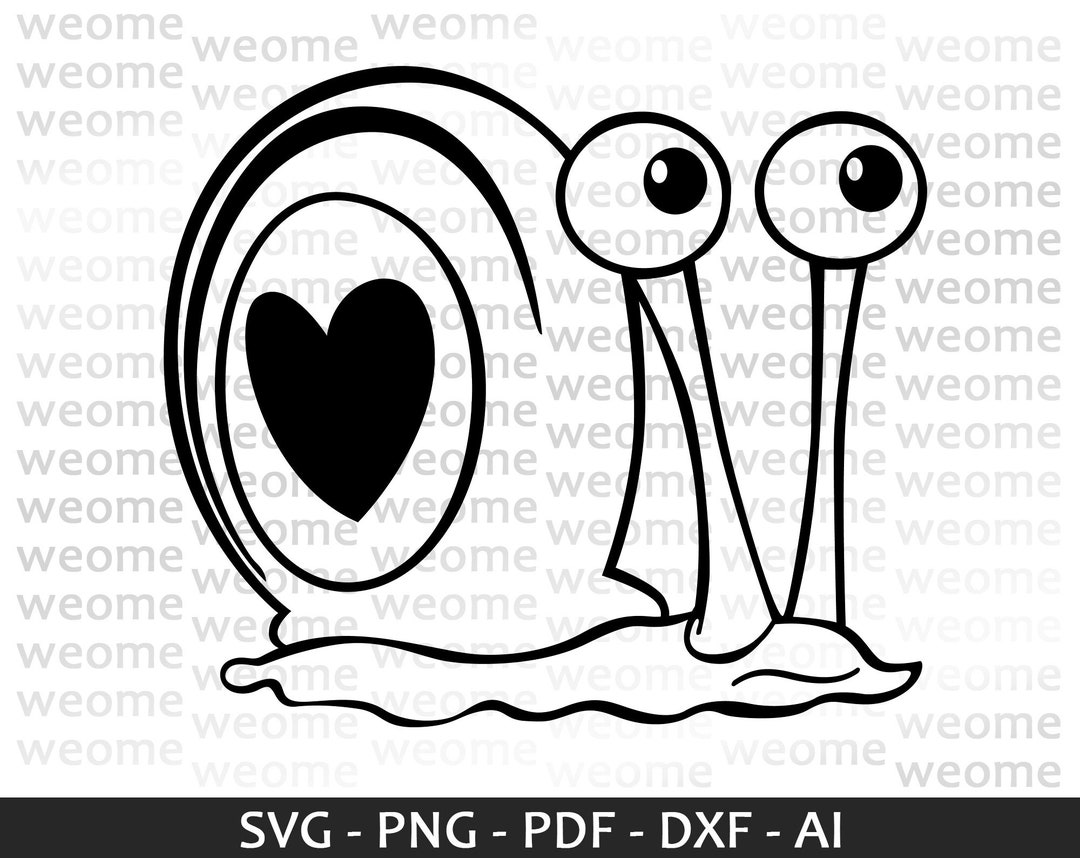 Lovely Snail Svg Download File for Cricut, Laser Cut and Print ...