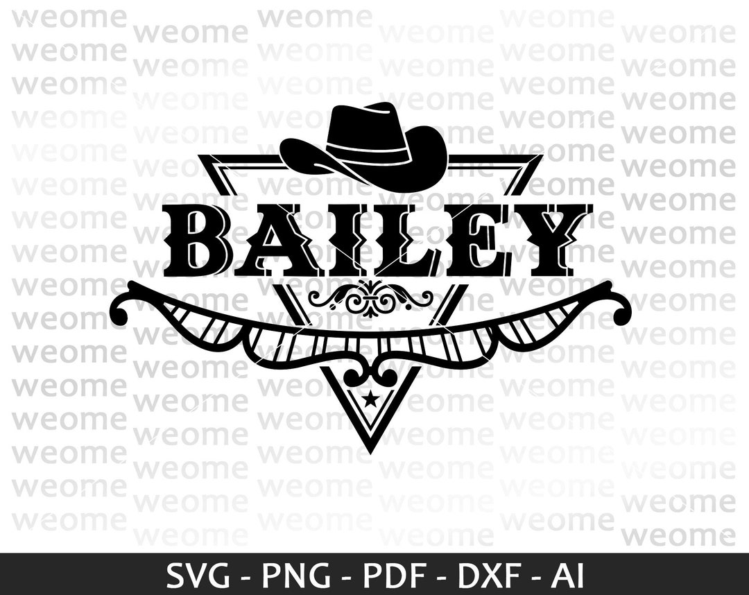 Bailey Svg Download File for Cricut, Laser Cut and Print, Commercial ...