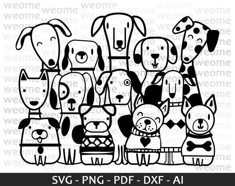 Dogs Family Svg Download File for Cricut, Laser Cut and Print ...