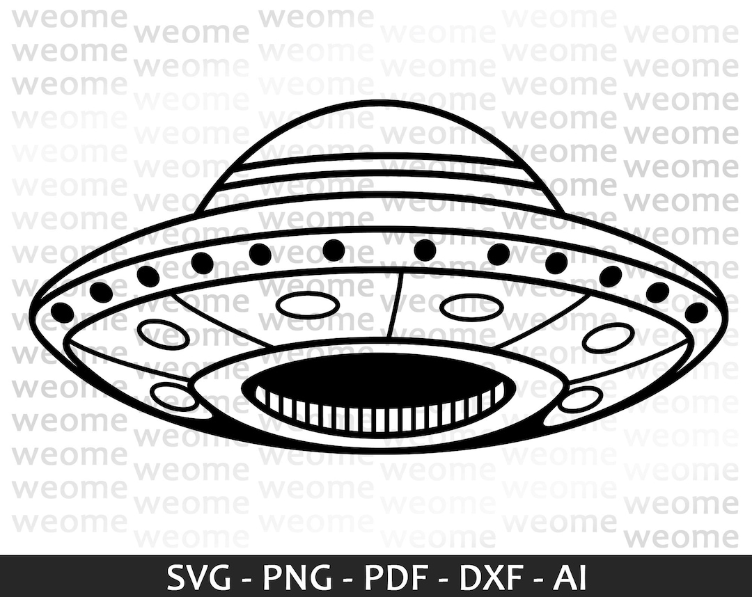 Ufo Alien Svg Download File for Cricut, Laser Cut and Print, Commercial ...