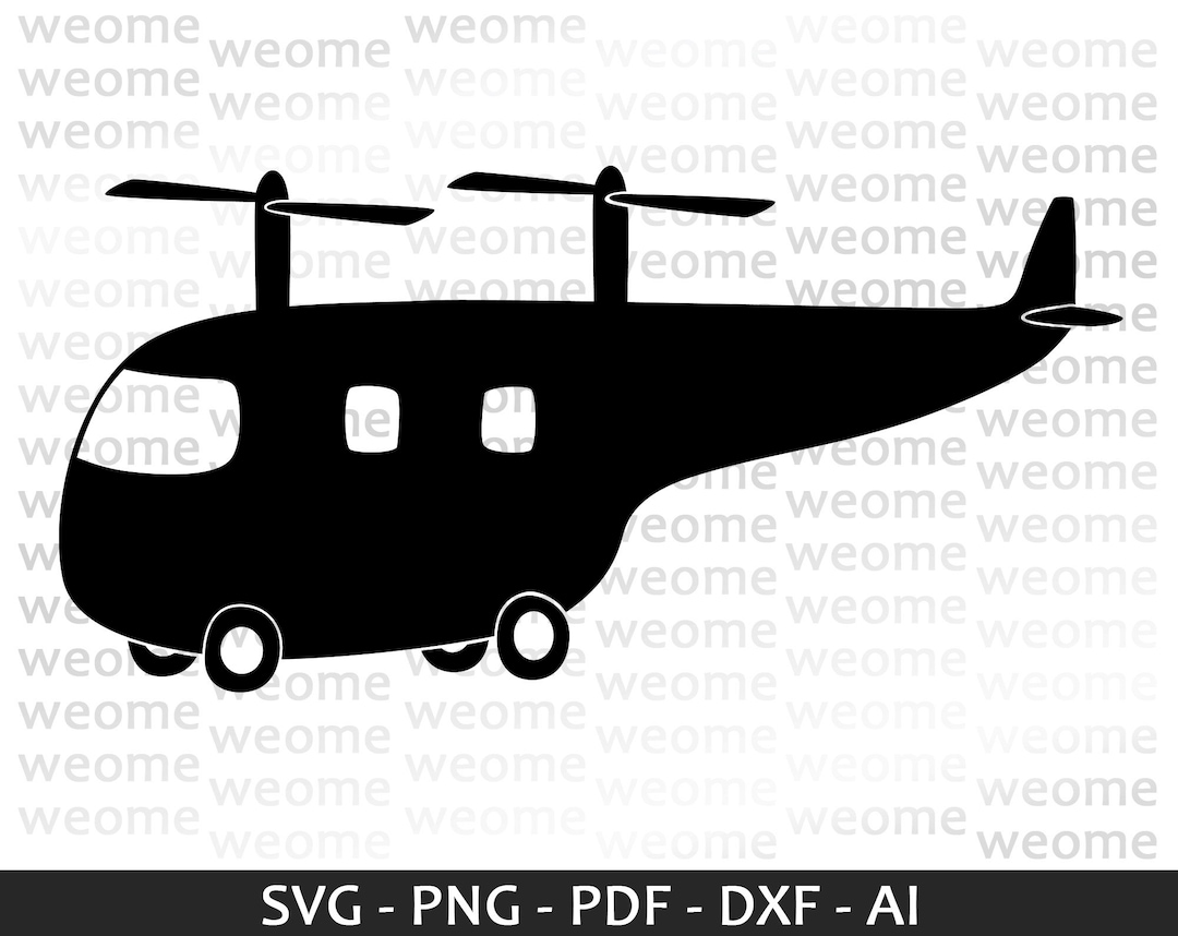 Helicopter Svg Download File for Cricut, Laser Cut and Print ...