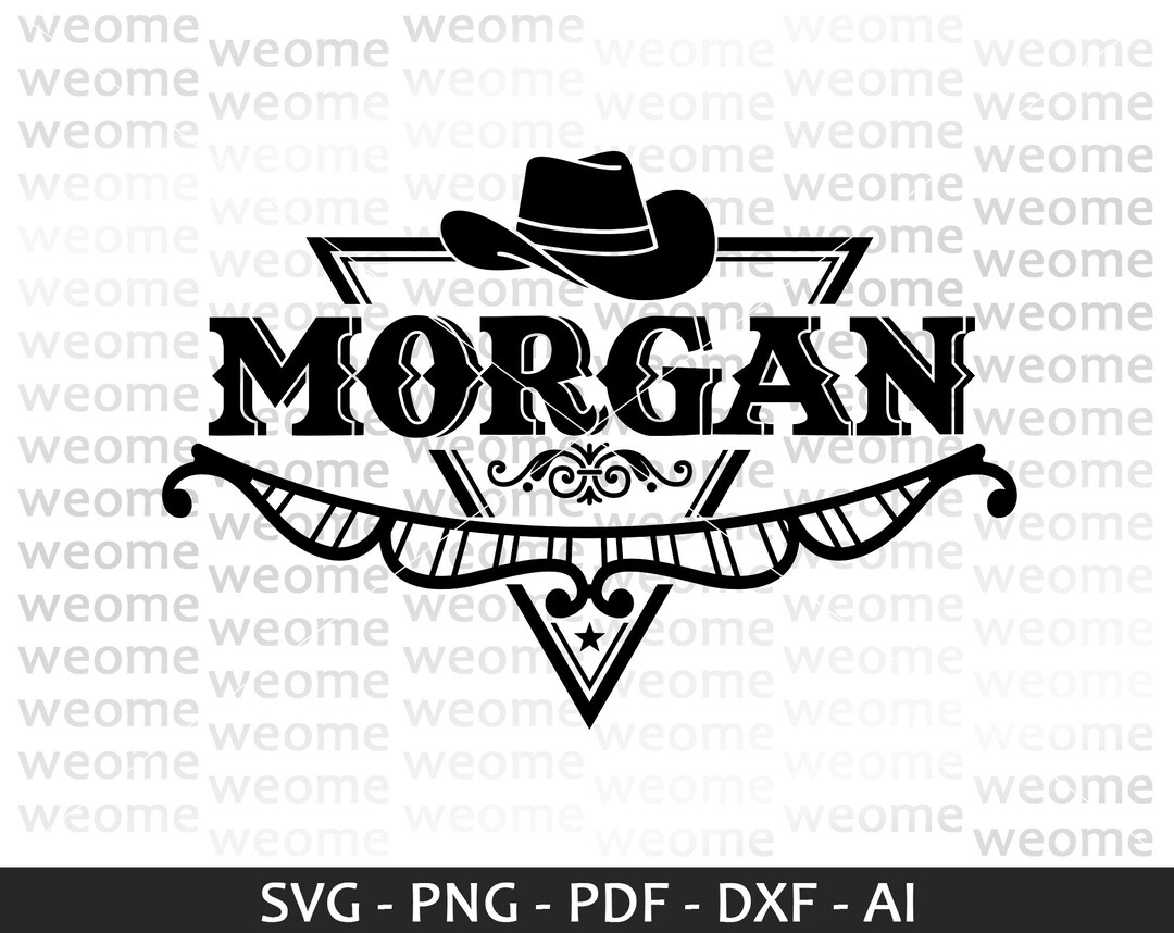 Morgan Svg Download File for Cricut, Laser Cut and Print, Commercial ...