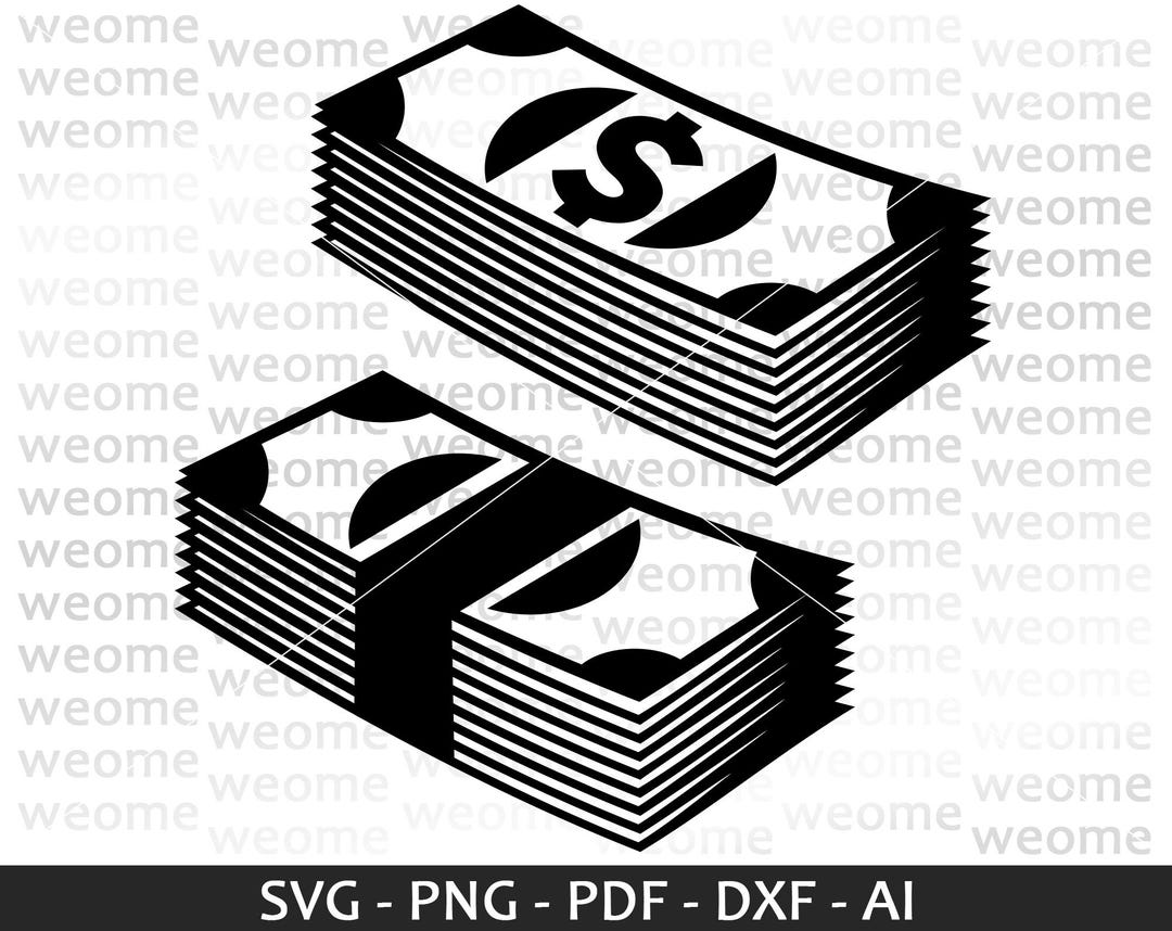 Banknote Svg Download File for Cricut, Laser Cut and Print, Commercial ...