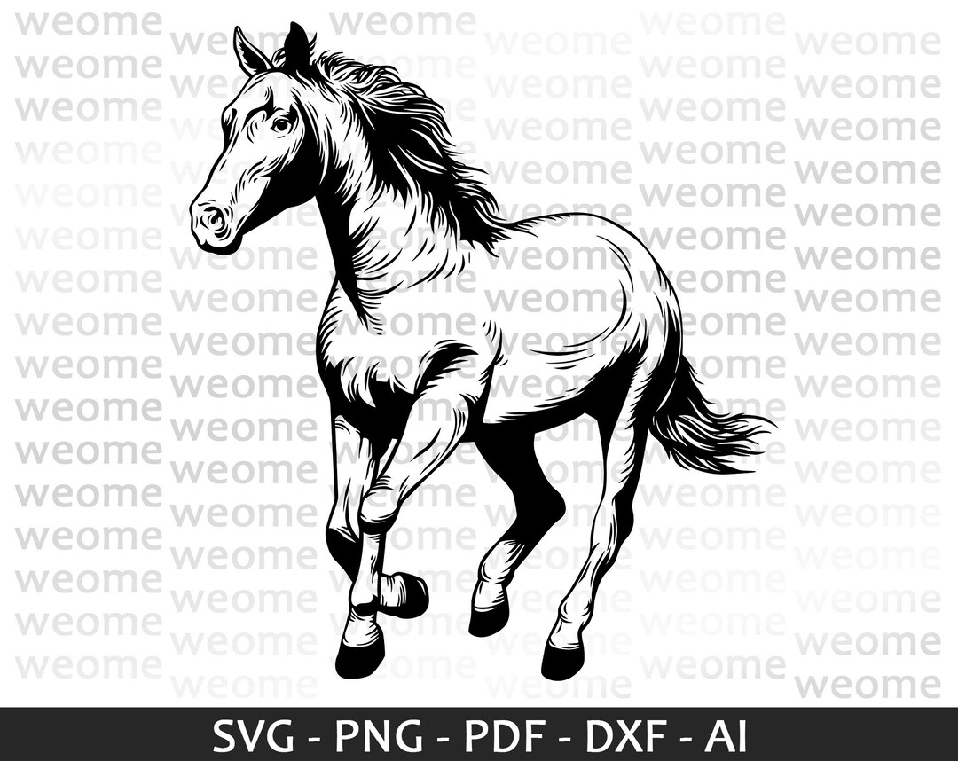 Horse Svg Download File for Cricut, Laser Cut and Print, Commercial Use ...
