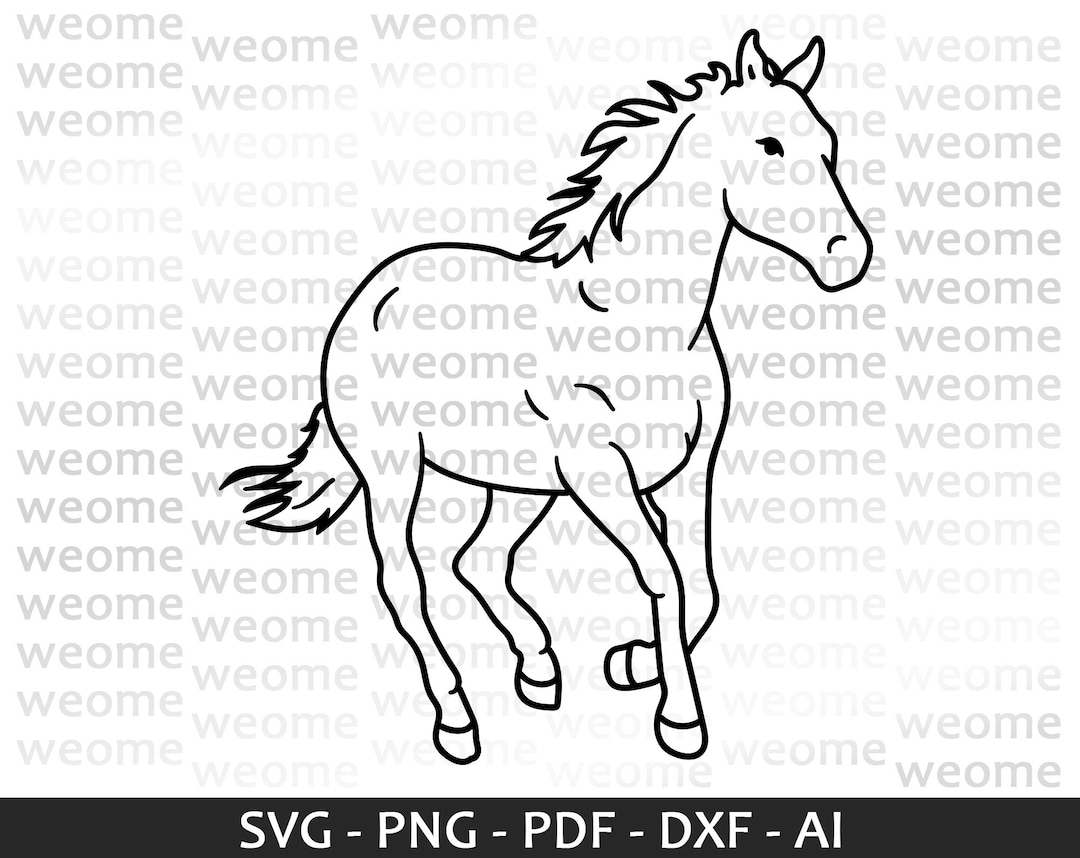 Horse Svg Download File for Cricut, Laser Cut and Print, Commercial Use ...