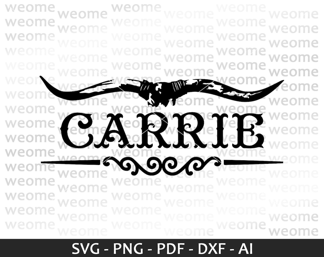 Carrie Svg Download File for Cricut, Laser Cut and Print, Commercial ...