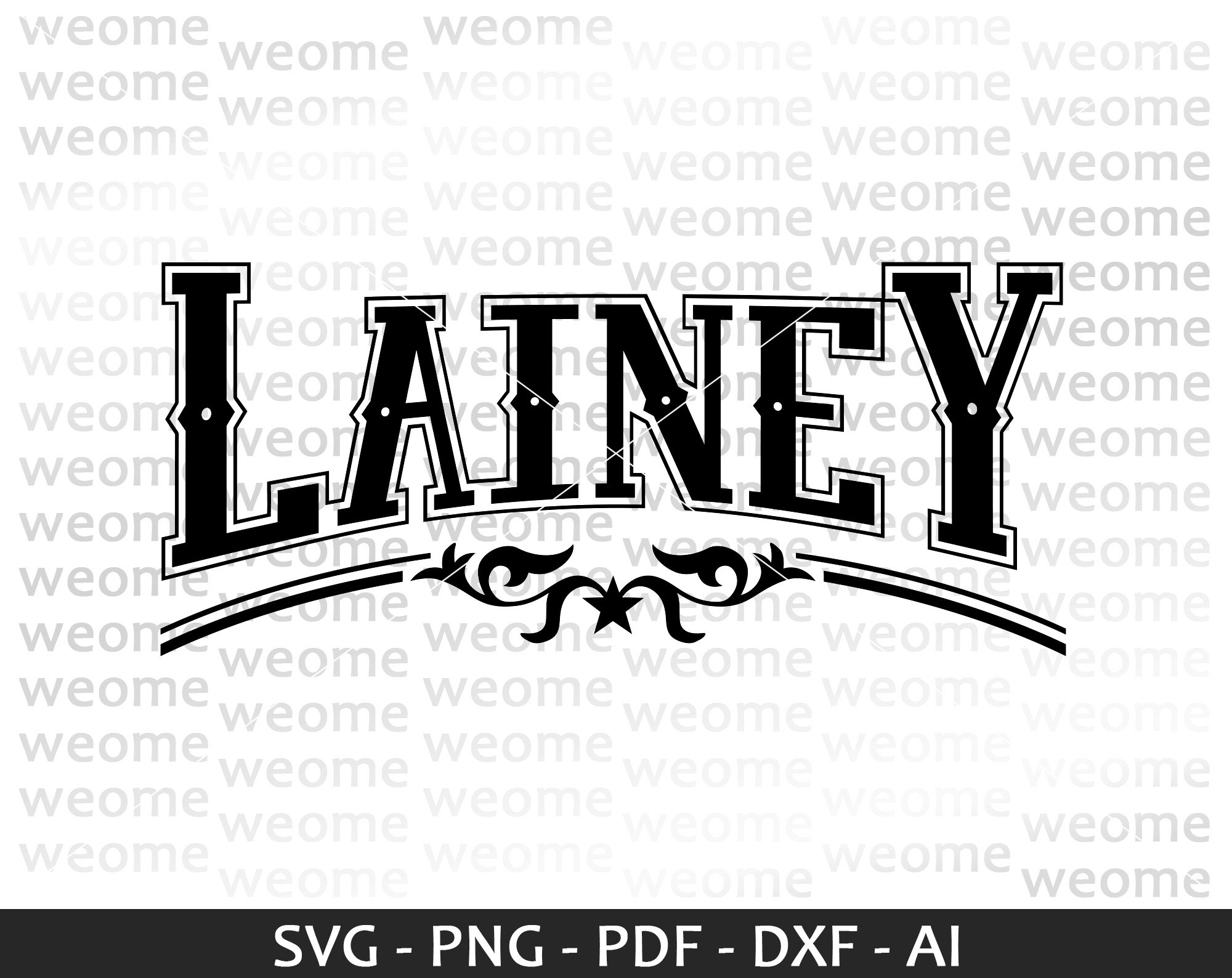 Lainey Svg Download File for Cricut, Laser Cut and Print, Commercial ...