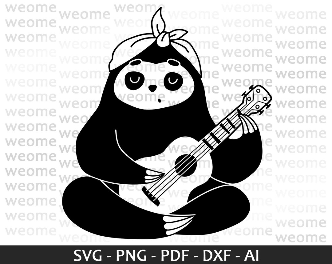 Singer Sloth Svg Download File for Cricut, Laser Cut and Print ...
