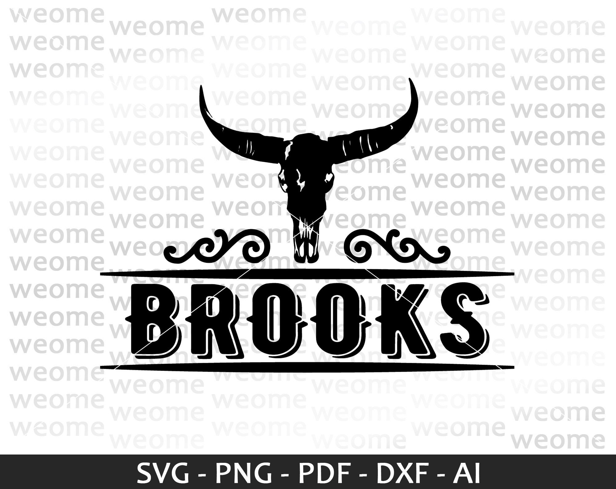 Brooks Svg Download File for Cricut, Laser Cut and Print, Commercial ...