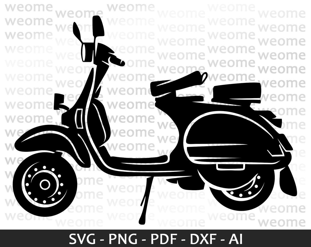 Vespa Svg Download File for Cricut, Laser Cut and Print, Commercial Use ...