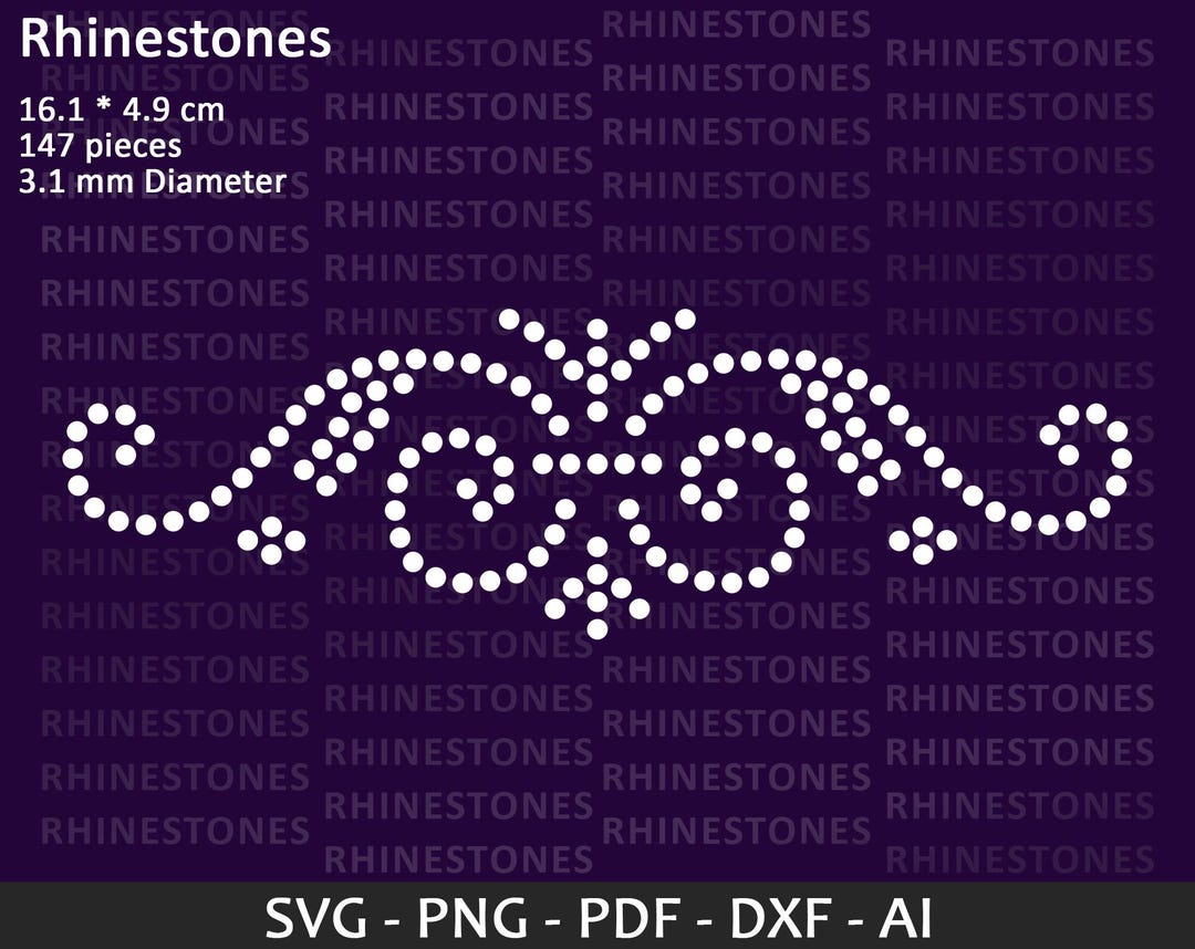 Rhinestones Template - Etsy