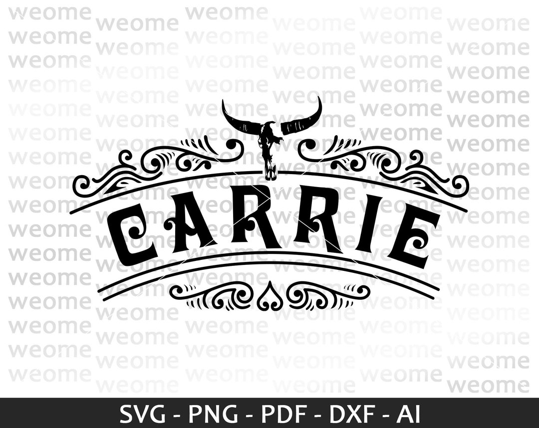 Carrie Svg Download File for Cricut, Laser Cut and Print, Commercial ...