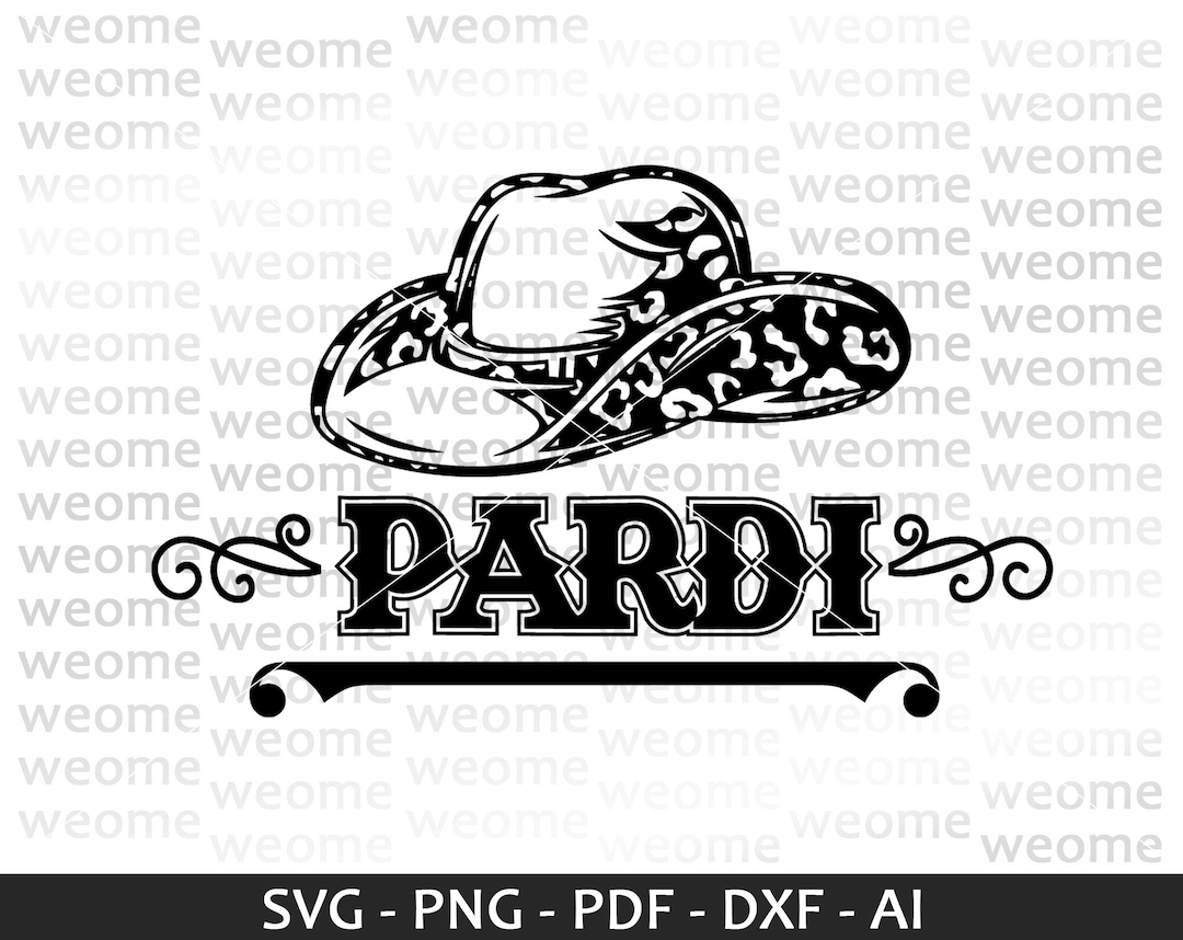 Pardi Svg Download File for Cricut, Laser Cut and Print, Commercial Use ...
