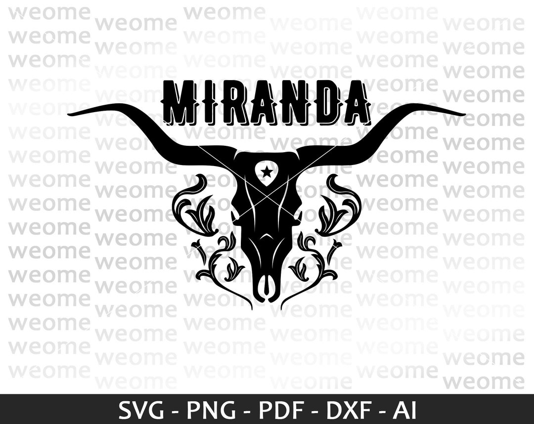 Miranda Svg Download File for Cricut, Laser Cut and Print, Commercial ...