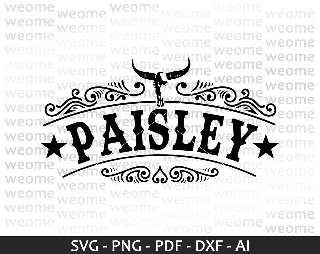 Paisley Svg Download File for Cricut, Laser Cut and Print, Commercial ...