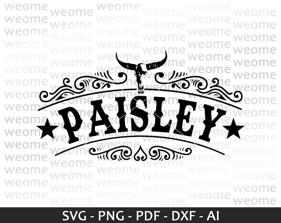 Paisley Svg Download File for Cricut, Laser Cut and Print, Commercial ...