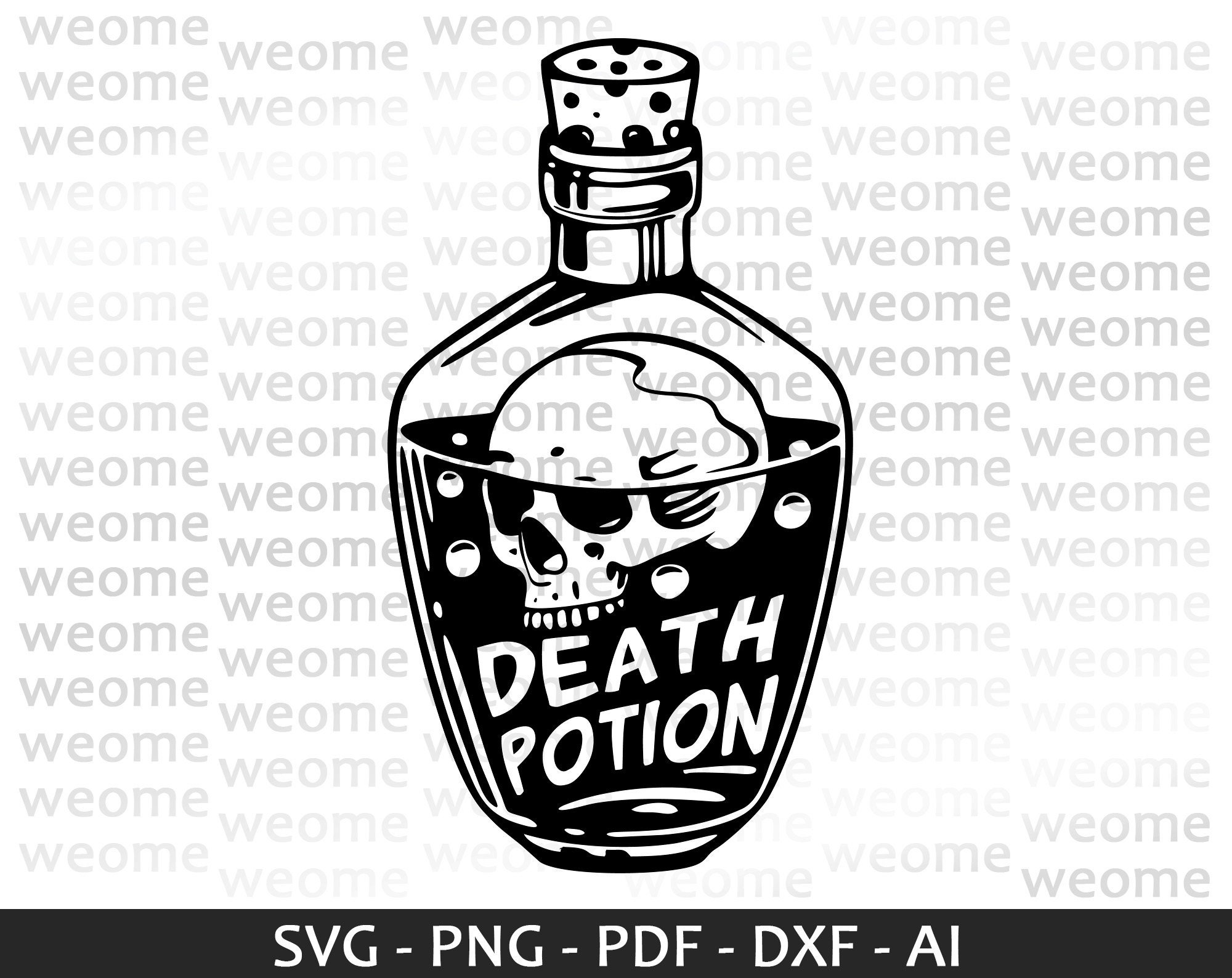 Death Potion Svg Download File for Cricut, Laser Cut and Print ...