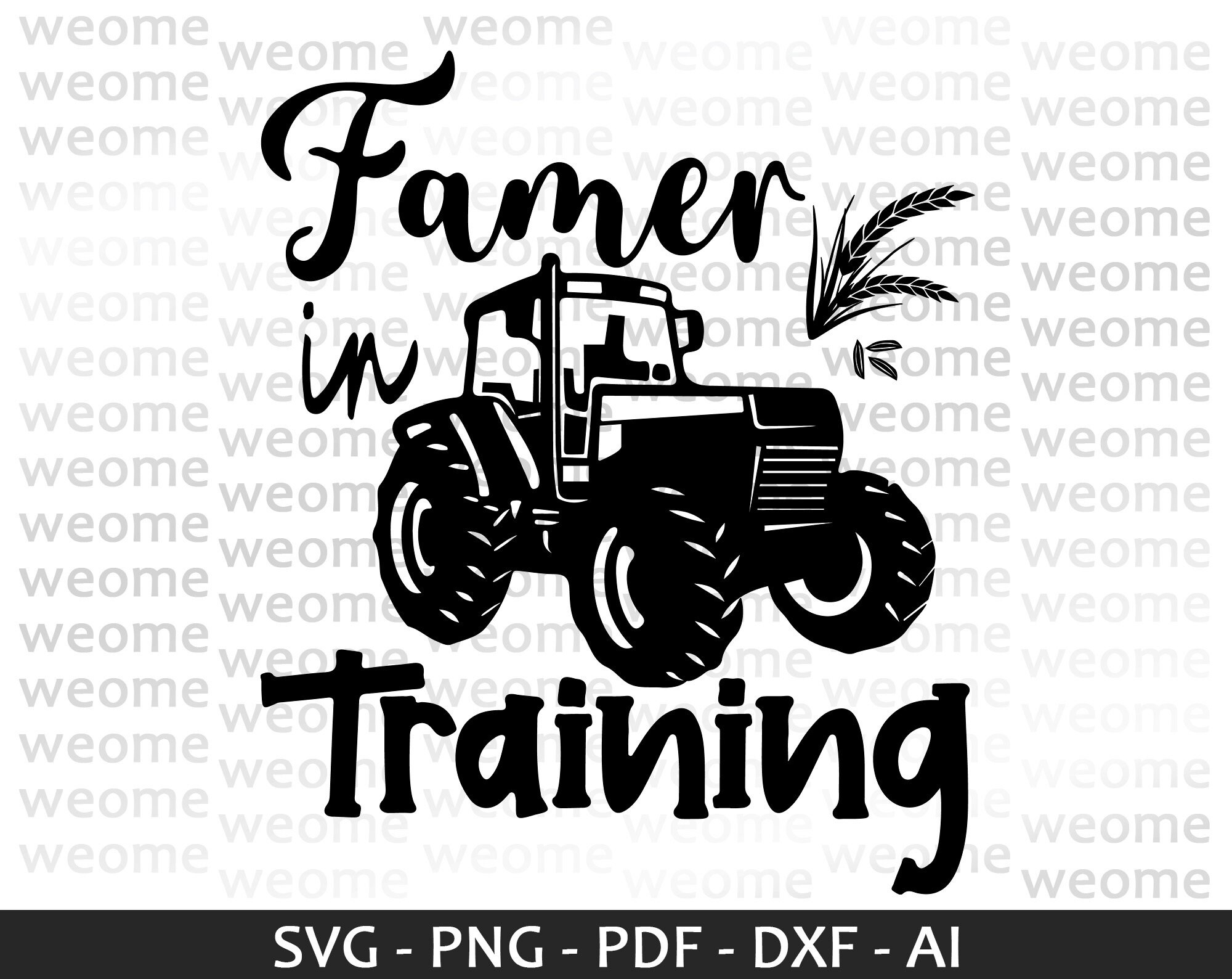 Farmer in Training Svg Download File for Cricut, Laser Cut and Print ...
