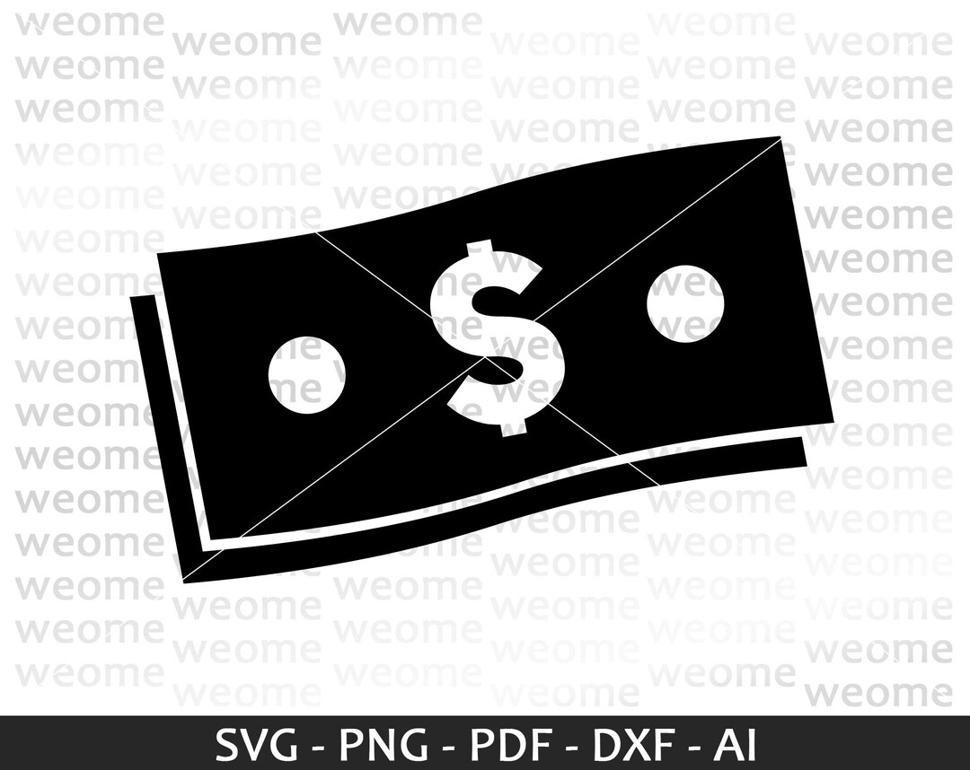 Banknote Svg Download for Cricut, Laser Cut, Silhouette, Glow Forge and ...