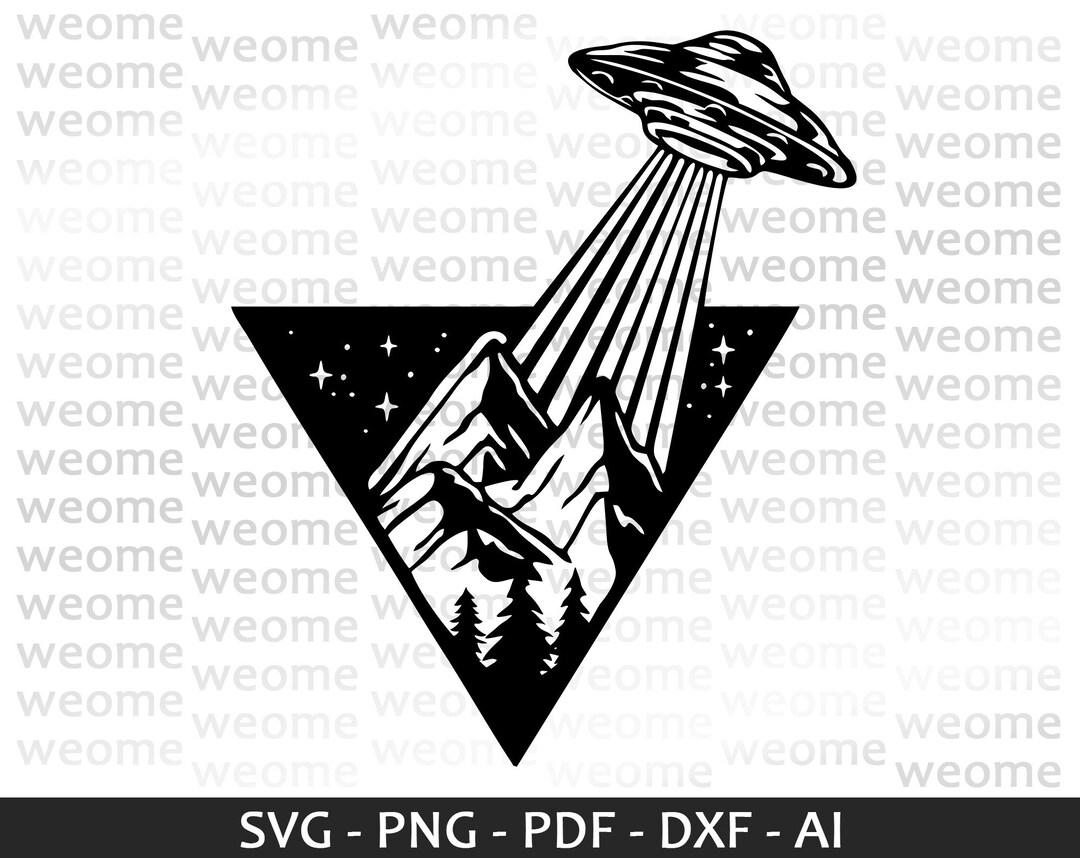 Ufo Alien Svg Download File for Cricut, Laser Cut and Print, Commercial ...