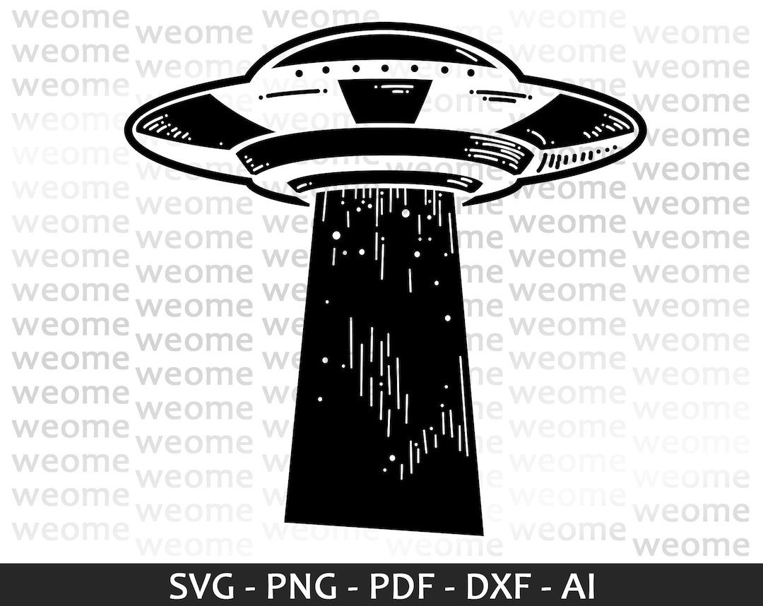 Ufo Alien Svg Download File for Cricut, Laser Cut and Print, Commercial ...