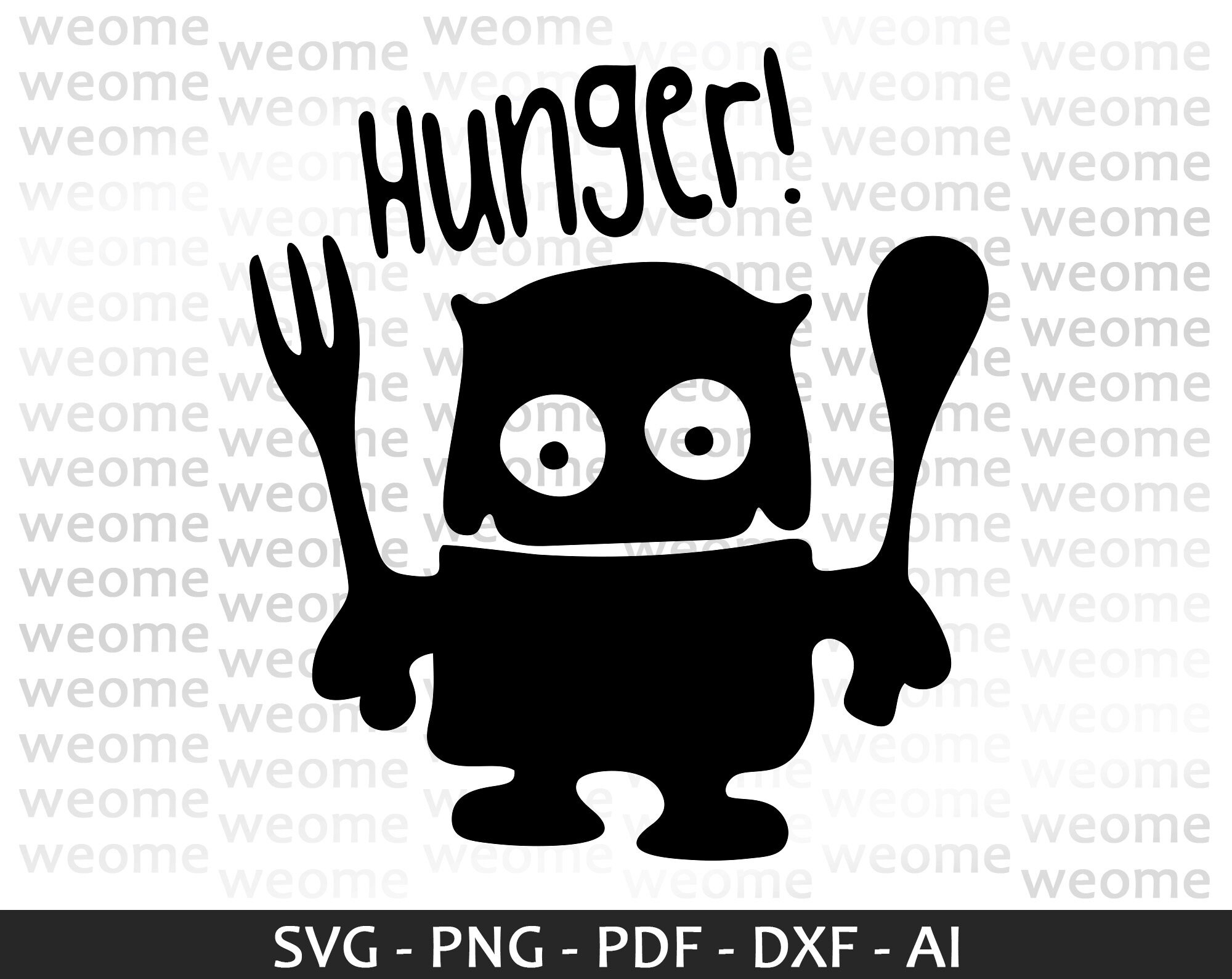 Hunger Monster Svg Download File for Cricut Laser Cut and - Etsy