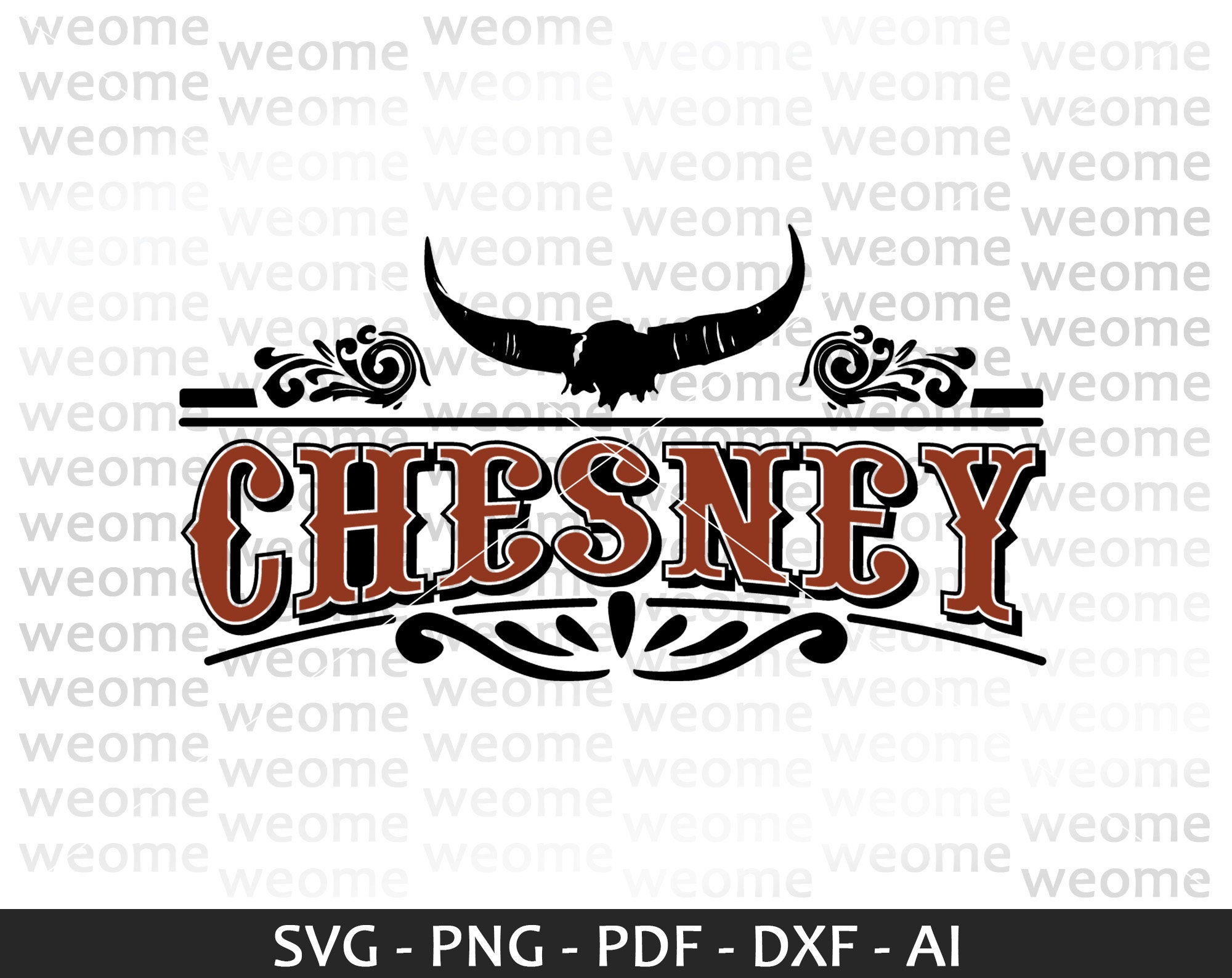 Chesney Svg Download File for Cricut, Laser Cut and Print, Commercial ...