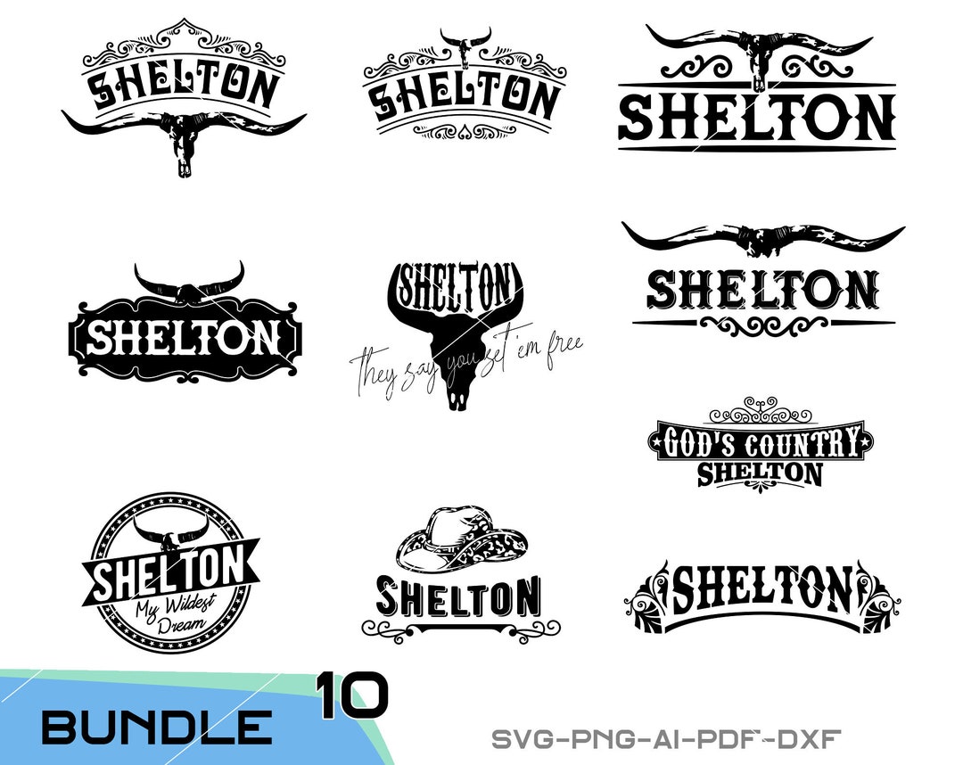 Shelton Bundle Svg Download File for Cricut, Laser Cut and Print ...
