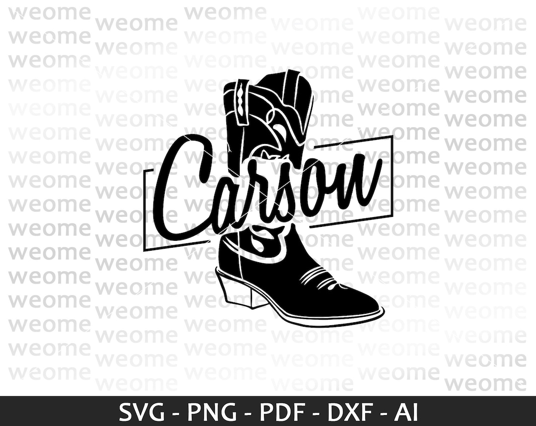 Carson Svg Download File for Cricut, Laser Cut and Print, Commercial ...